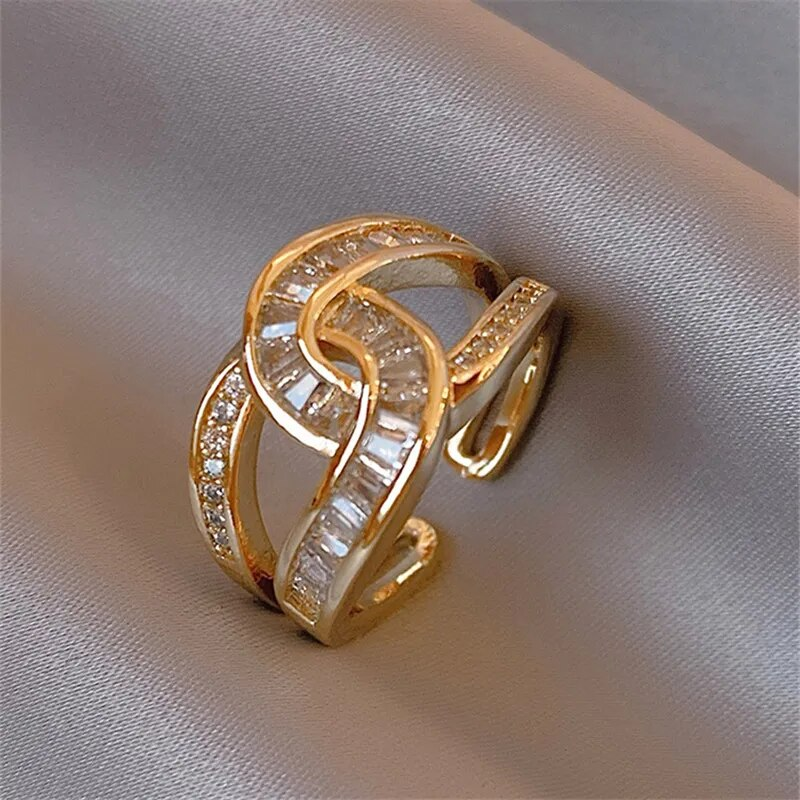 Gold Intertwined Wrap Ring – John & Mary Jewelry